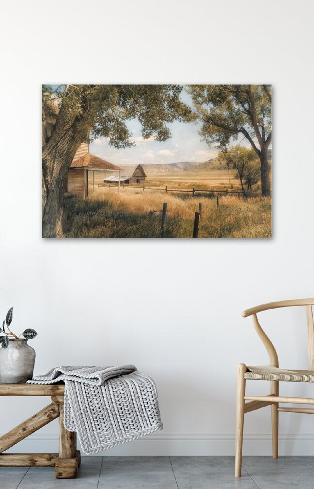Country Wall Art Decor Farm House Picture Barn Landscape - Etsy