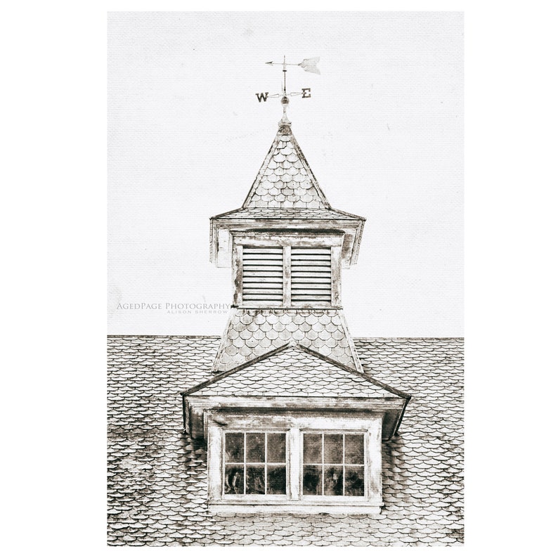 Rustic Farmhouse Wall Art Barn Cupola & Weathervane Arrow | Etsy