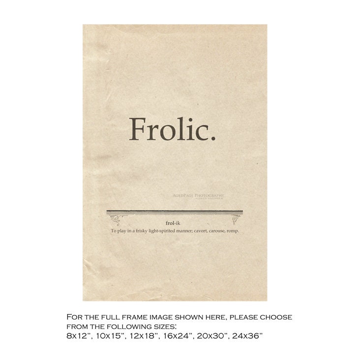 Rustic Dictionary Wall Art Word Definition Whimsical | Etsy