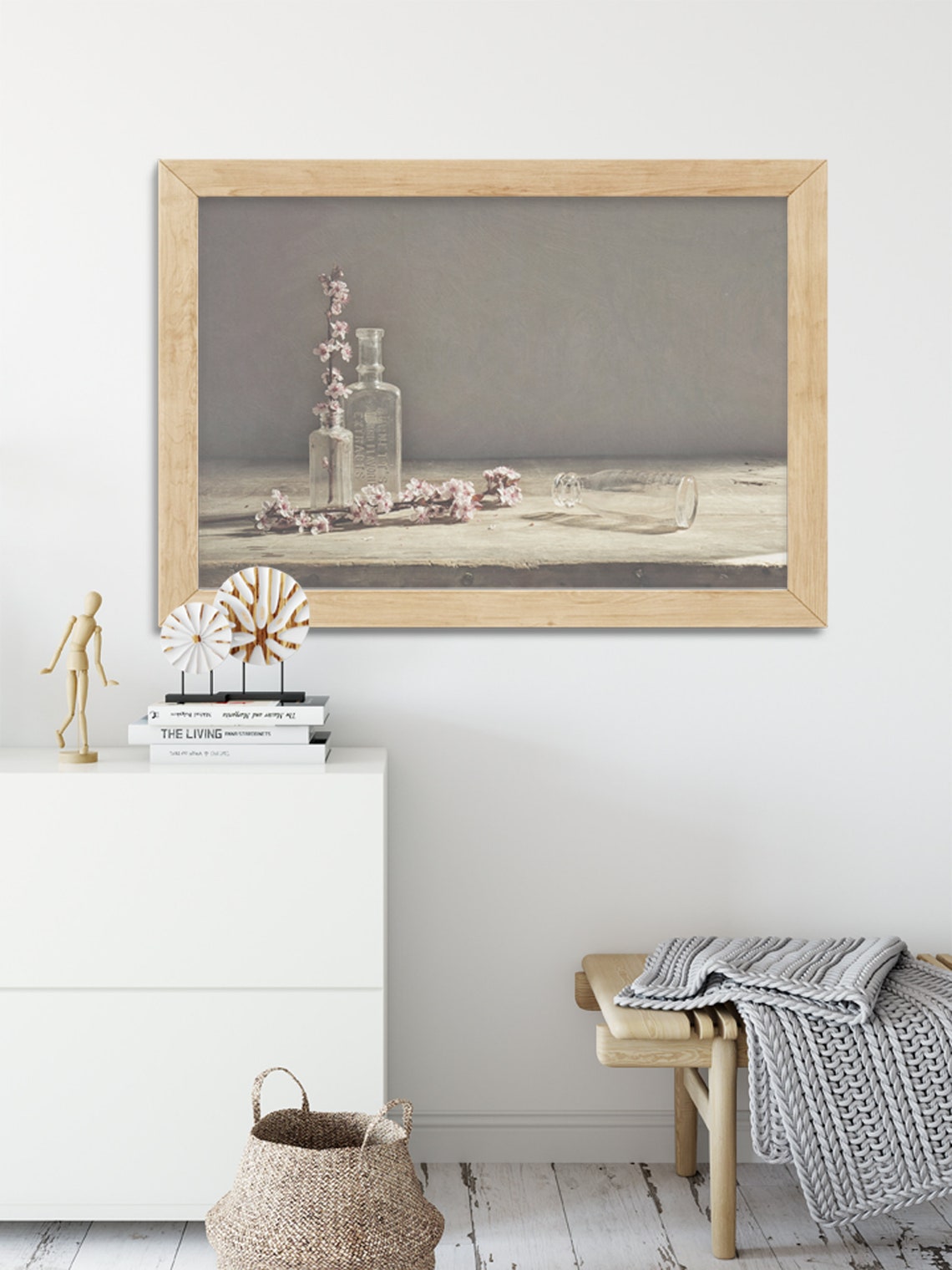 Pink Floral Wall Art Rustic Farmhouse Chic Bathroom Decor | Etsy