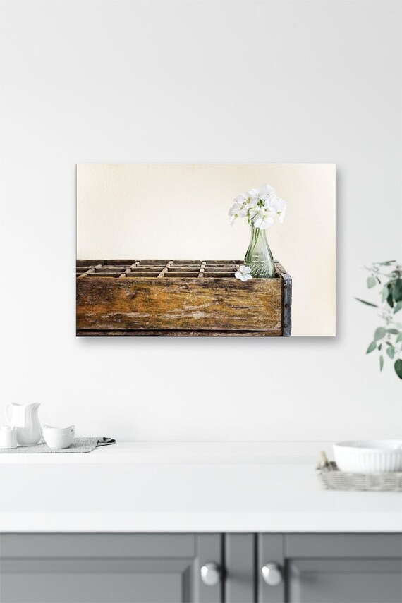 Rustic Kitchen Art Vintage Green Soda Bottle Farmhouse Wall | Etsy