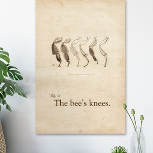 The Bee's Knees Whimsical Insect Art Print or Canvas - Etsy Canada