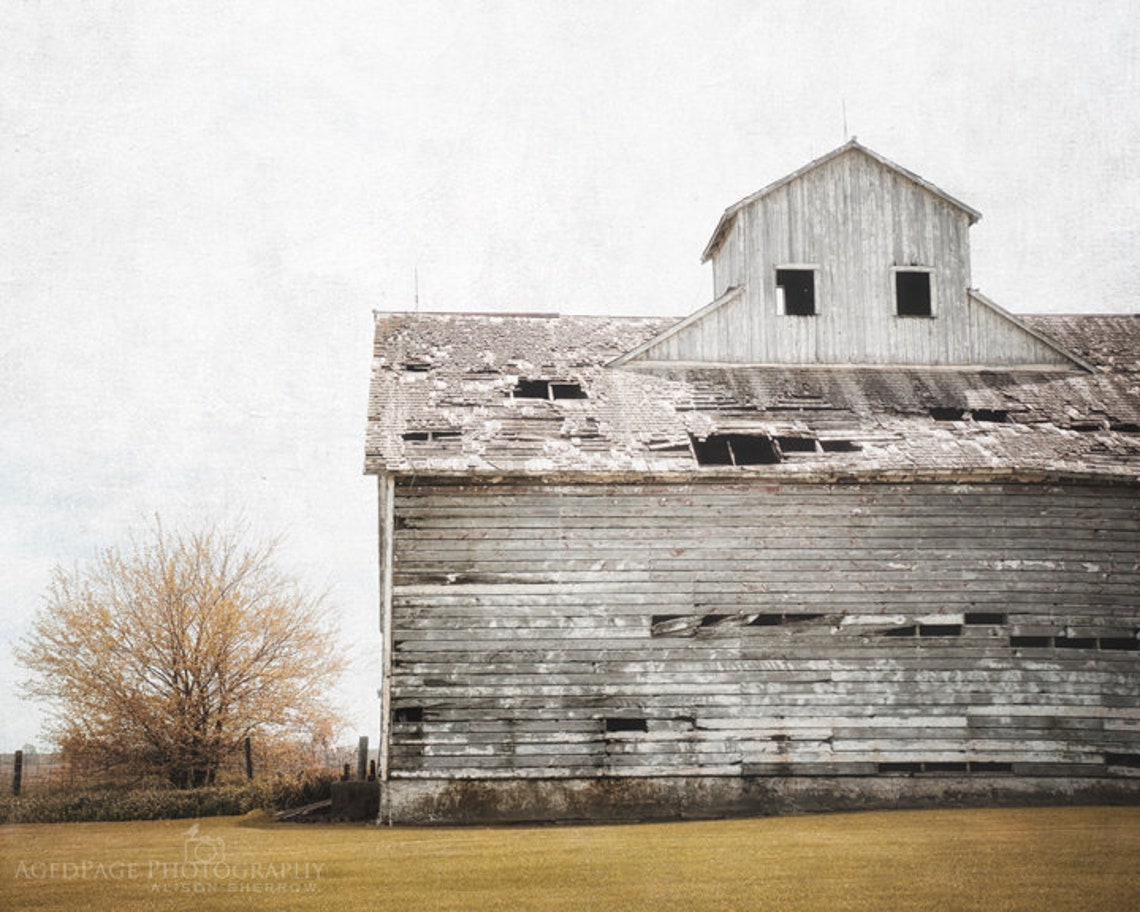 Rustic White Barn Wall Art Modern Farmhouse Decor Country - Etsy