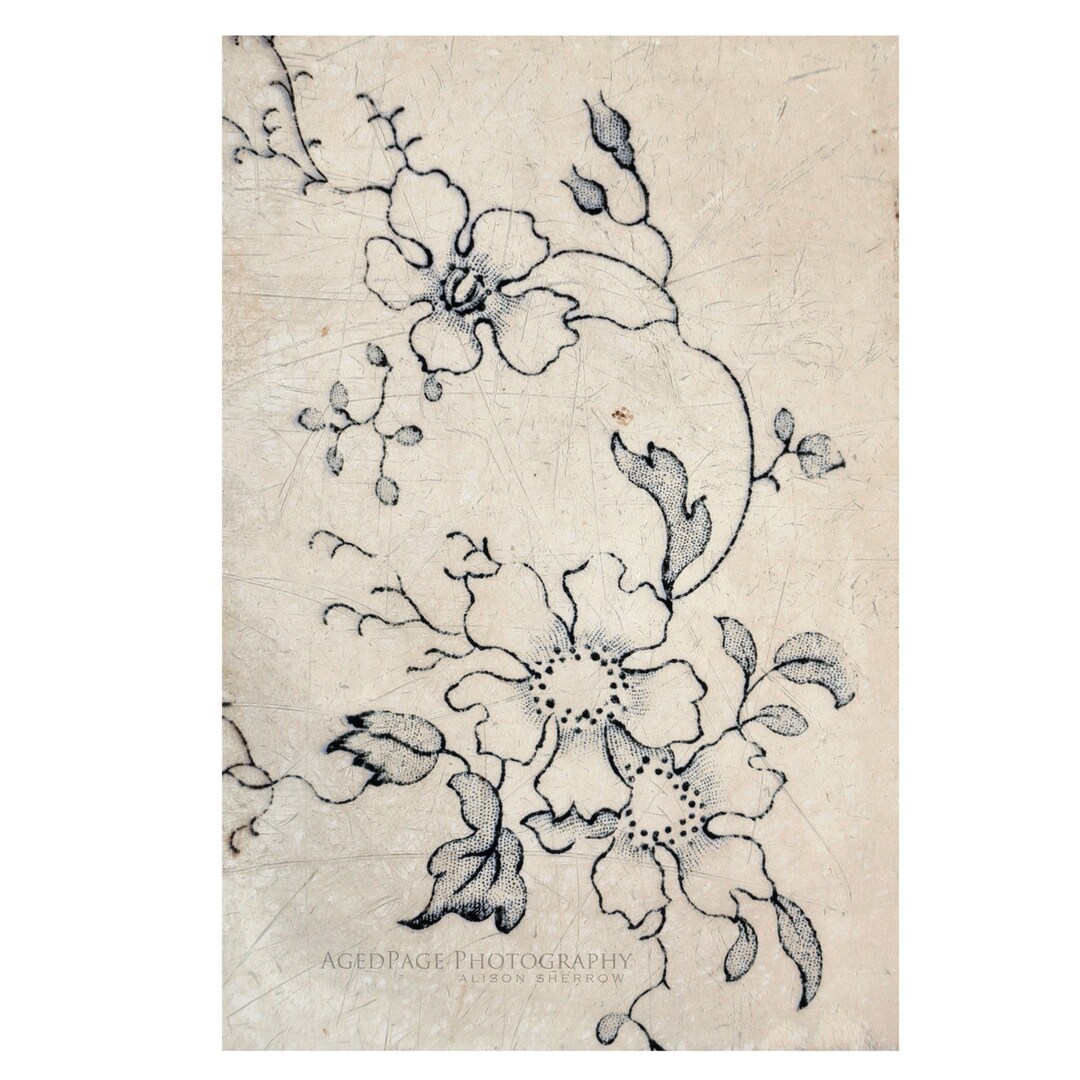 Floral Art - Rustic Modern Farmhouse Blue Wall Decor, Vertical or ...