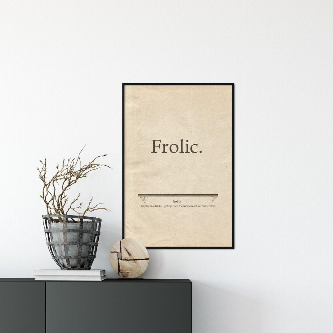 Rustic Dictionary Wall Art Word Definition, Whimsical Farmhouse Decor ...