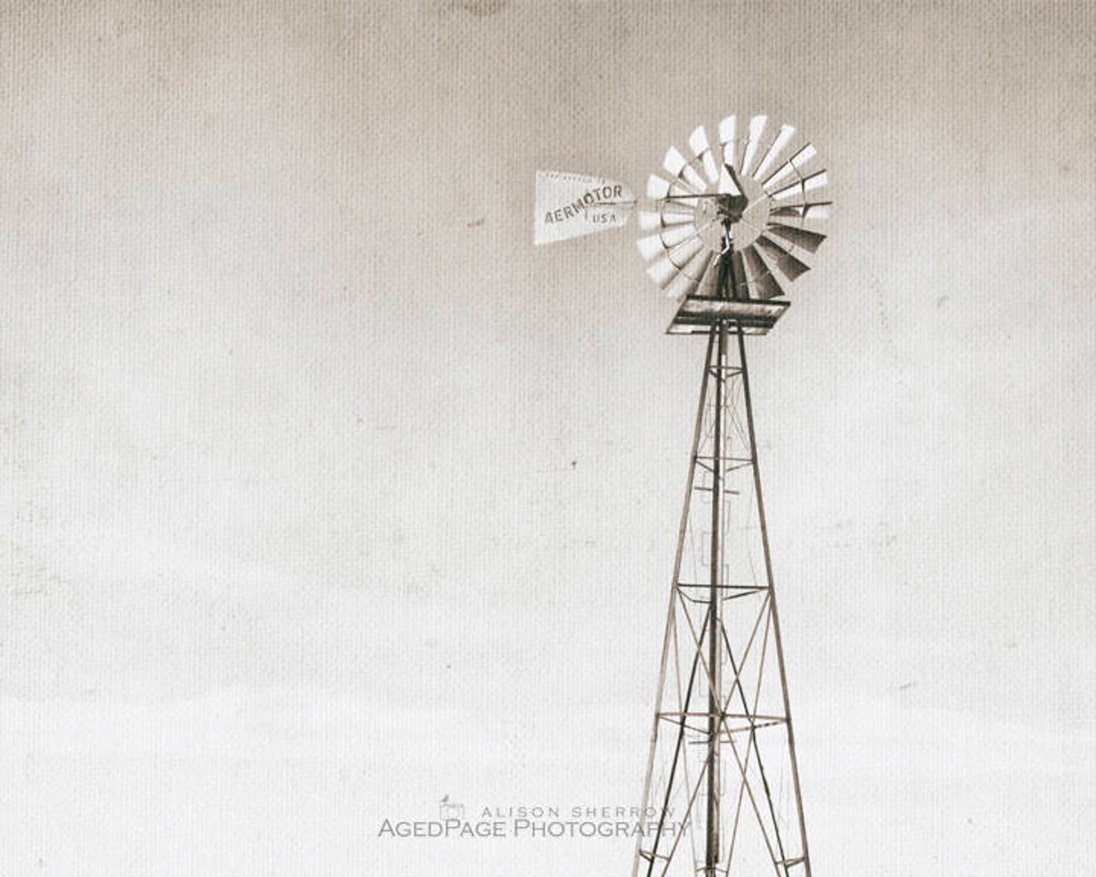 Gray Windmill Wall Art Neutral Farmhouse Living Room Decor - Etsy