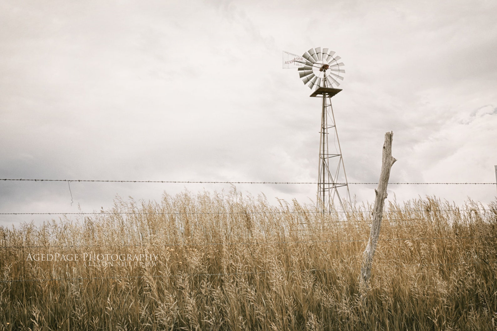 Rustic Country Wall Decor Windmill Art Farm Landscape Print | Etsy