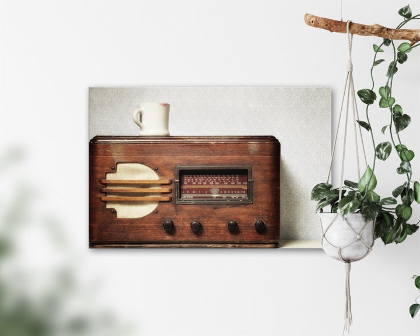 Vintage Radio Photography Home Office Wall Art Farmhouse - Etsy