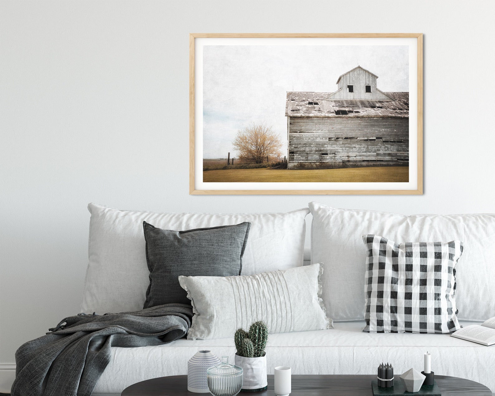 Rustic White Barn Wall Art Modern Farmhouse Decor Country - Etsy