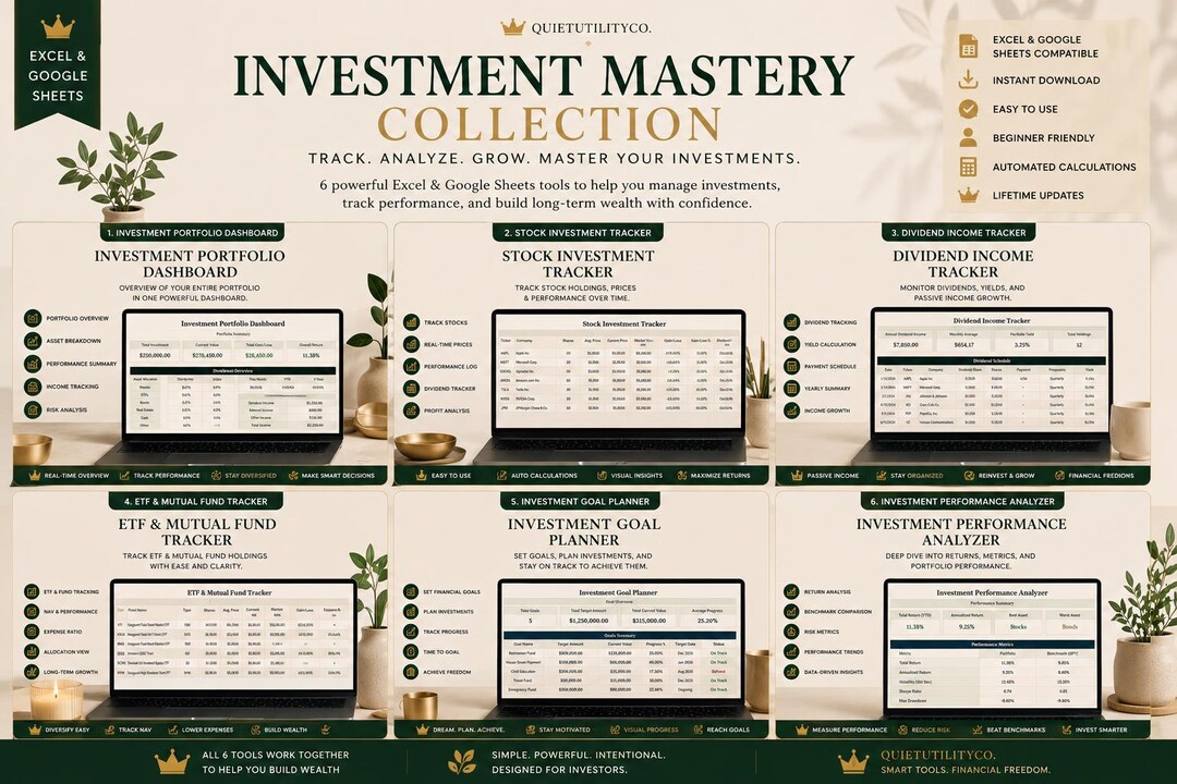 Investment Mastery Collection Investment Portfolio Tracker Dividend ...