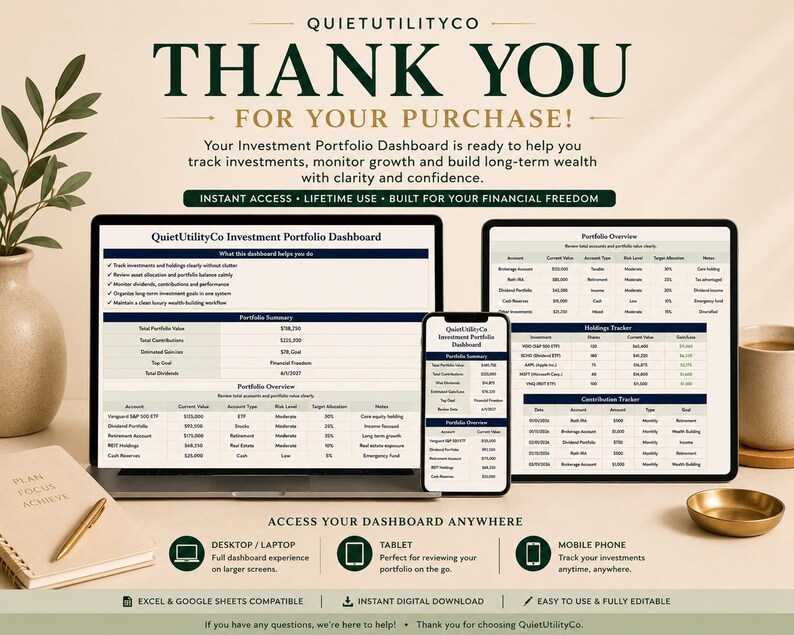 Investment Mastery Collection Investment Portfolio Tracker Dividend ...