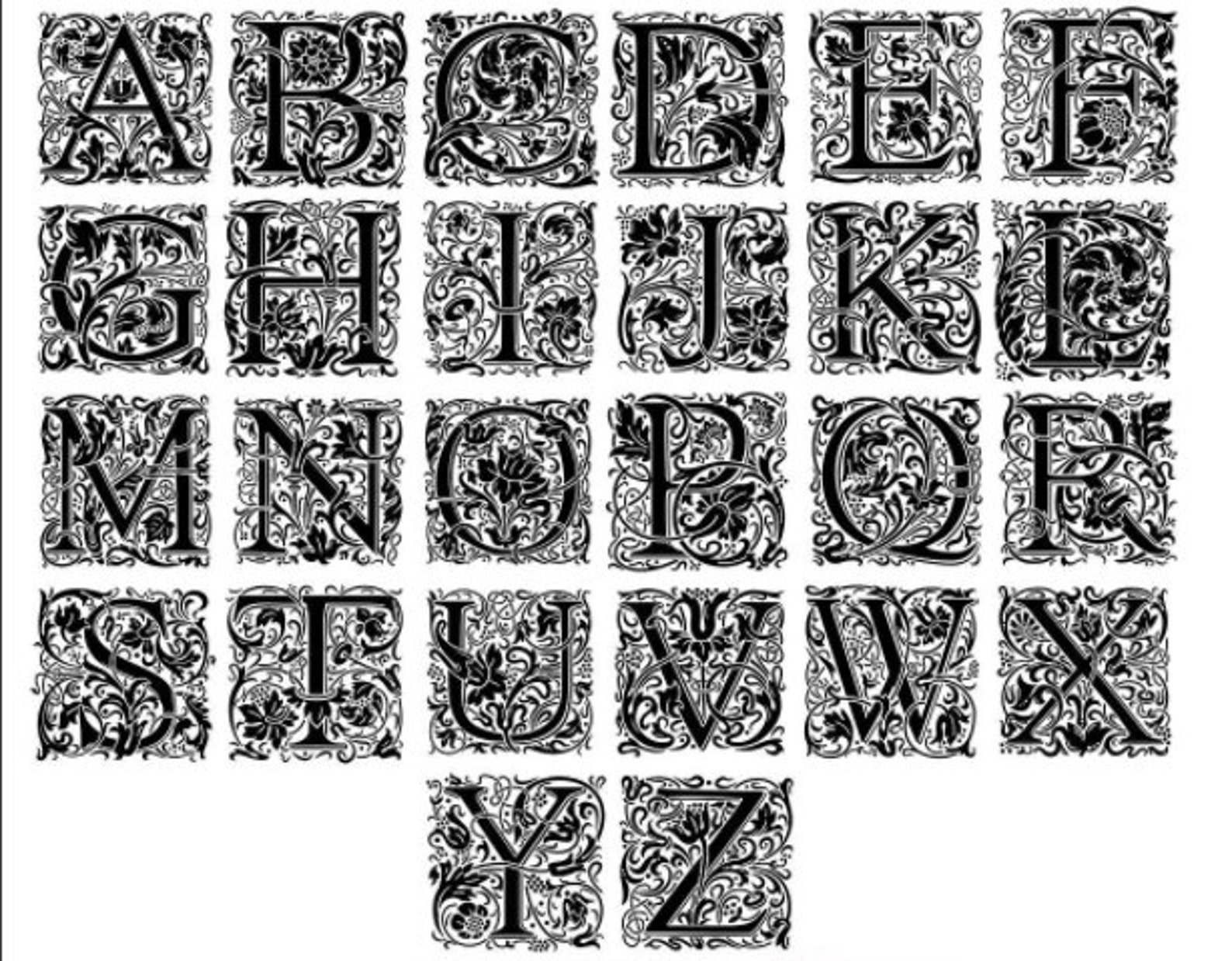 William Morris Square Initial Wax Seal Stamp A-Z /heypenman - Etsy