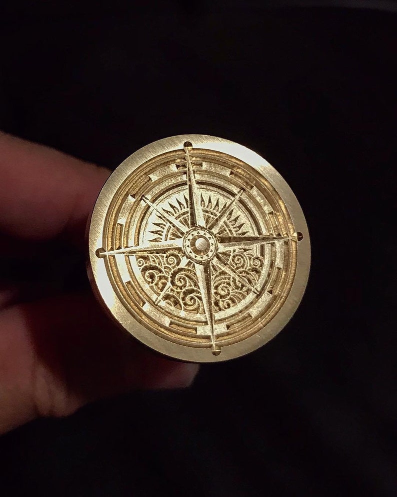 Vintage Compass Wax Seal Stamp Exclusive Design From - Etsy