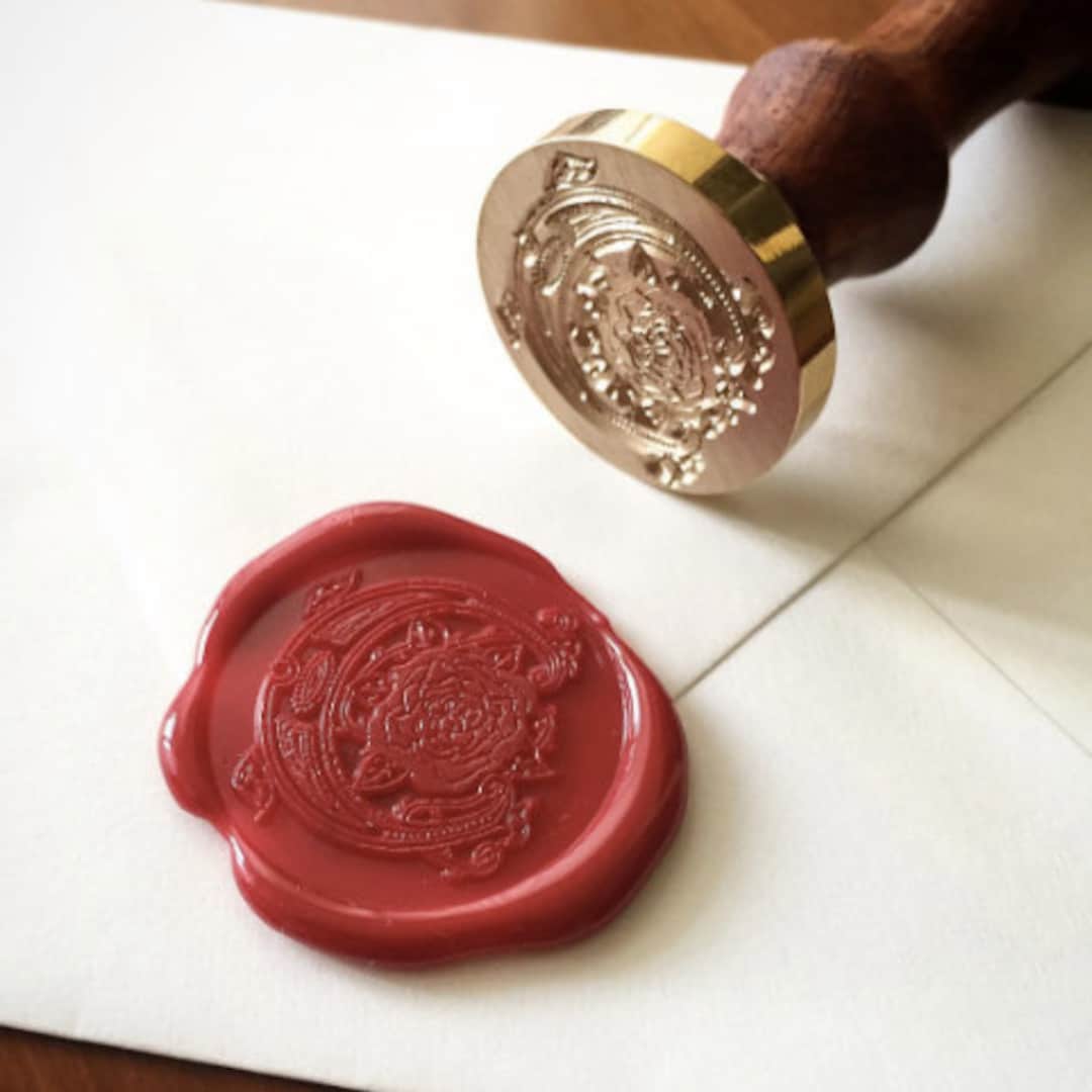 C Initials With Roses Flourishing Wax Seal Stamp /heypenman Crossover ...