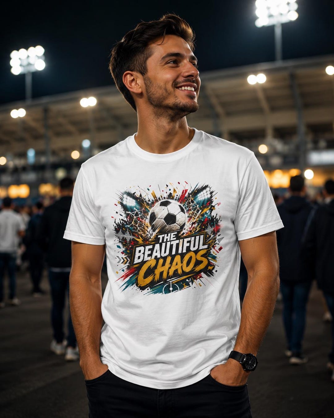 Soccer Ball T-shirt | Grunge Splatter Graphic, "the Chaos" Design - Etsy