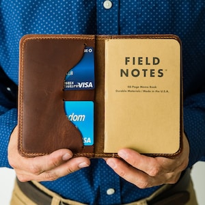 Personalized Field Notes Leather Journal Cover With 3"x 5" Field Notes ...