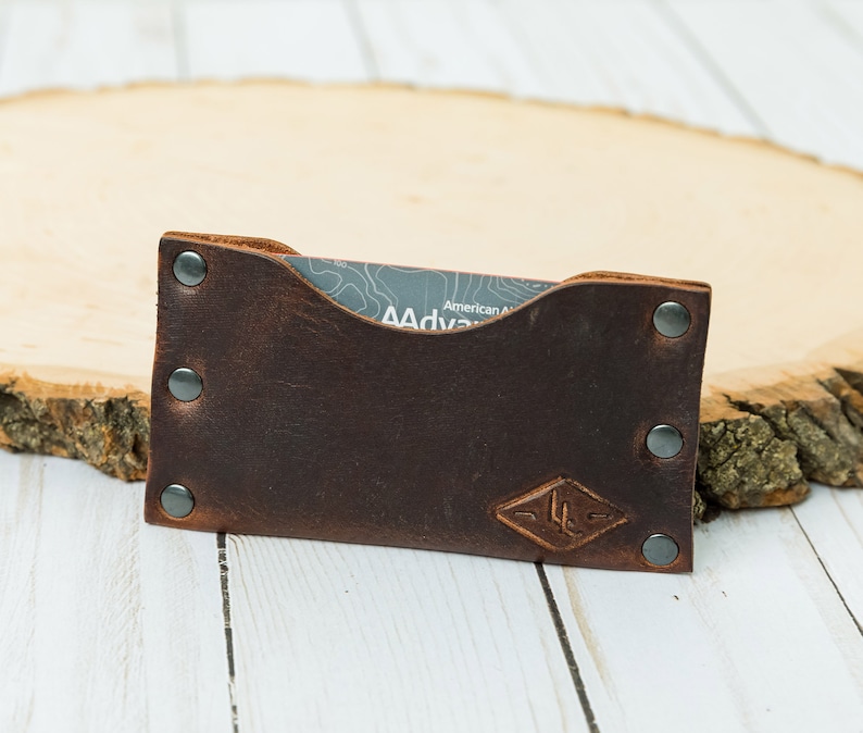 Personalized Slim Leather Front Pocket Wallet Minimalist | Etsy