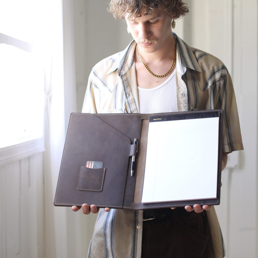 Personalized Padfolio - Leather Portfolio, Corporate Gift, Refillable ...