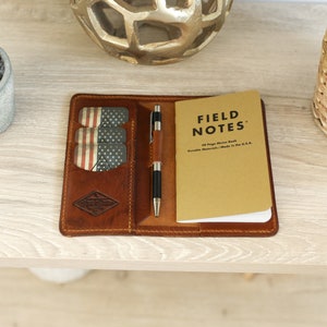 Personalized Leather Field Notebook Wallet | Valentine Gift | Made in ...
