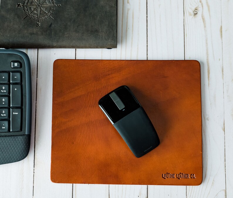 Personalized Leather Mousepad | Full Grain Premium Leather Mouse Pad ...