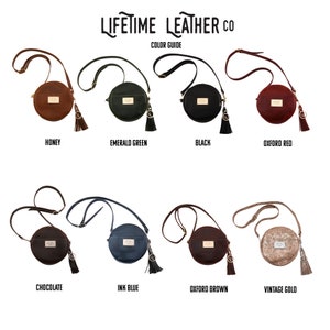 Handmade Circle Crossbody Bag, Leather Round Shoulder Bag, Circle Tote ...