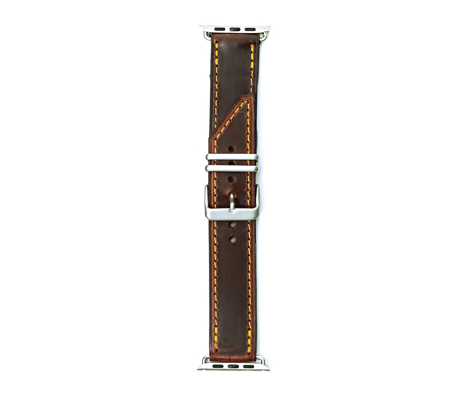 Genuine Brown Leather Apple Watch Band With Sewn Edges 42mm - Etsy