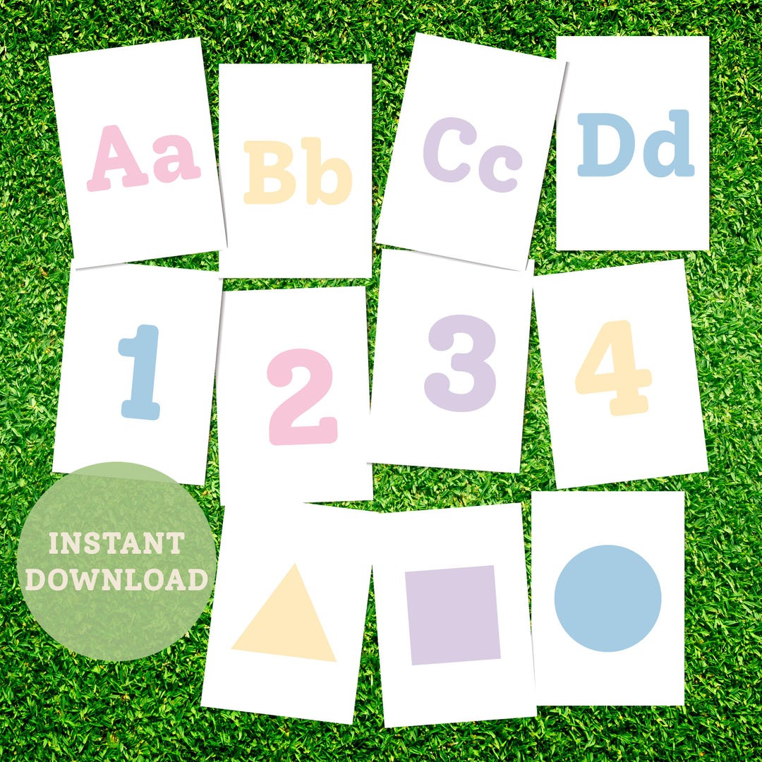 Printable Flashcards for Preschool Montessori Flashcards Alphabet Flash ...