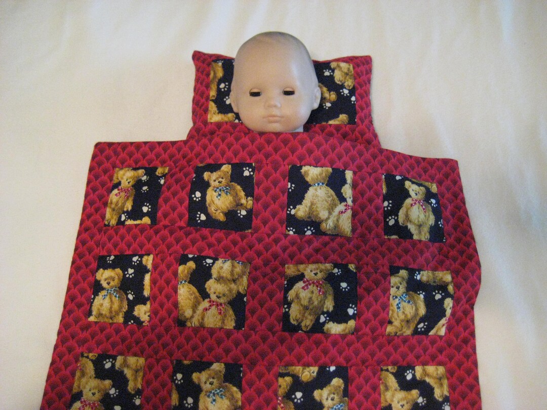 Reversible Patchwork Doll Blanket and Coordinating Pillow - Etsy