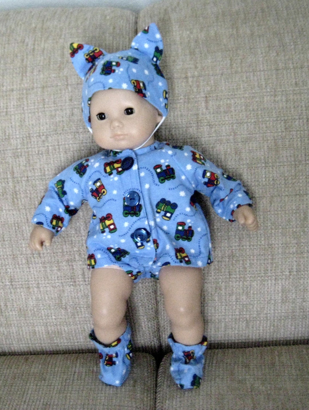 Flannel Jacket, Diaper, Hat and Booties for Your Bitty Baby and Other ...