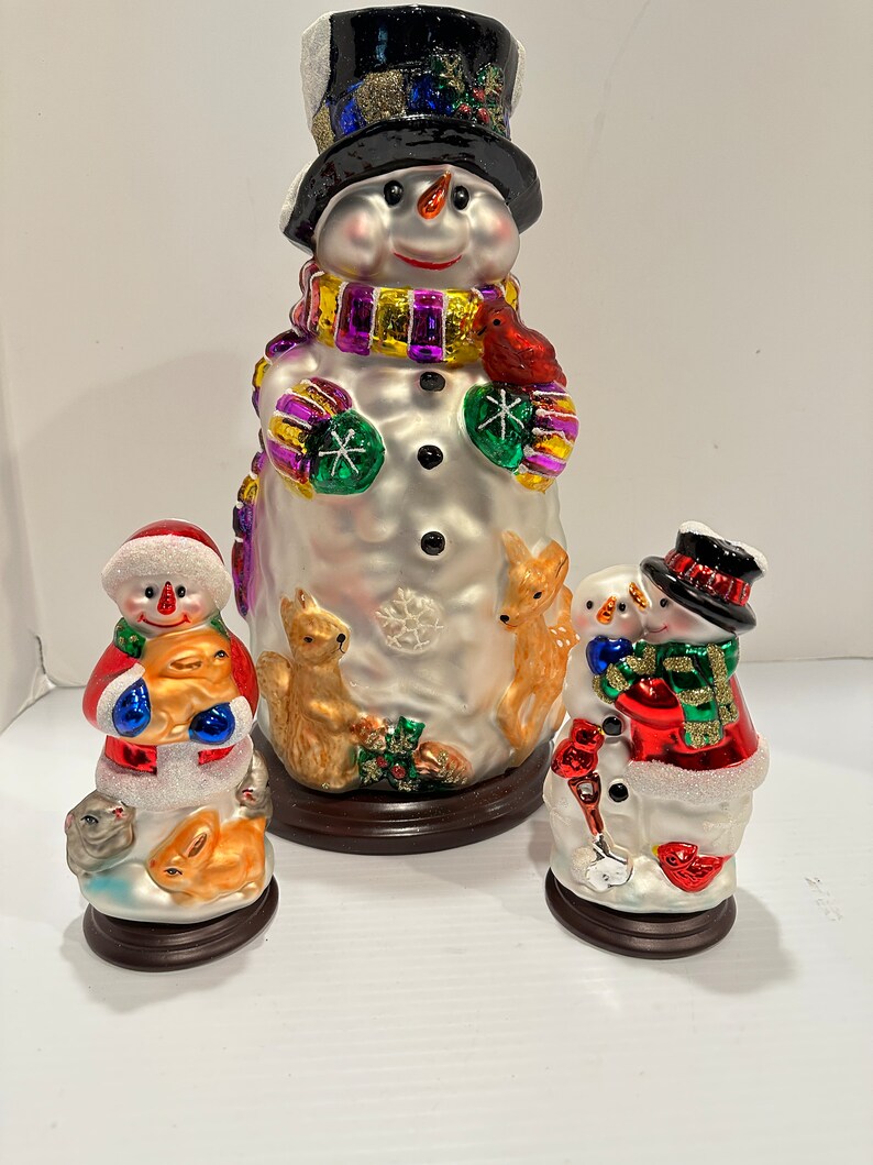Set of 3 Vintage Thomas Pacconi Classics 30 Years Snowmen Mercury Blown ...