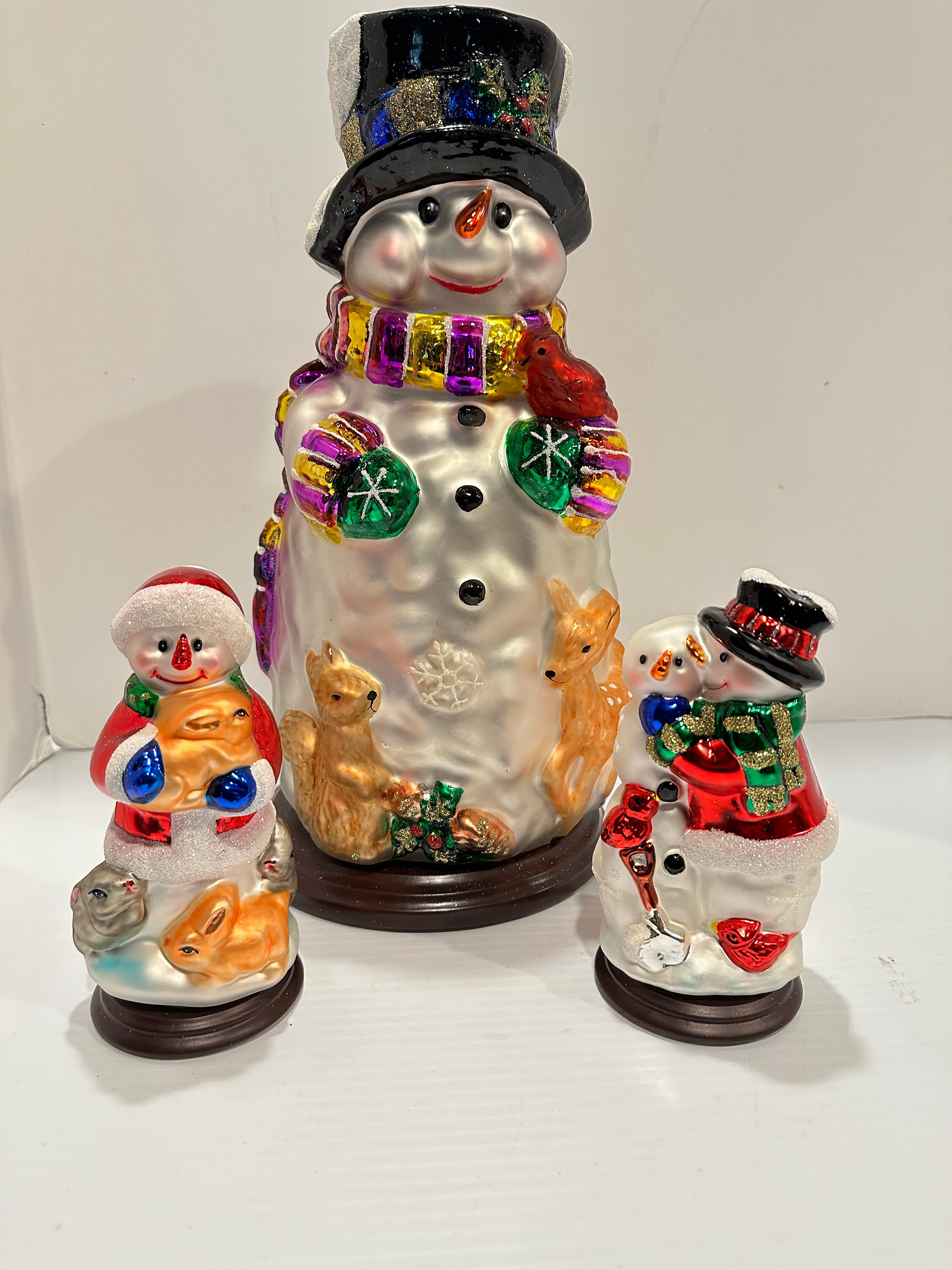 Set of 3 Vintage Thomas Pacconi Classics 30 Years Snowmen Mercury Blown ...