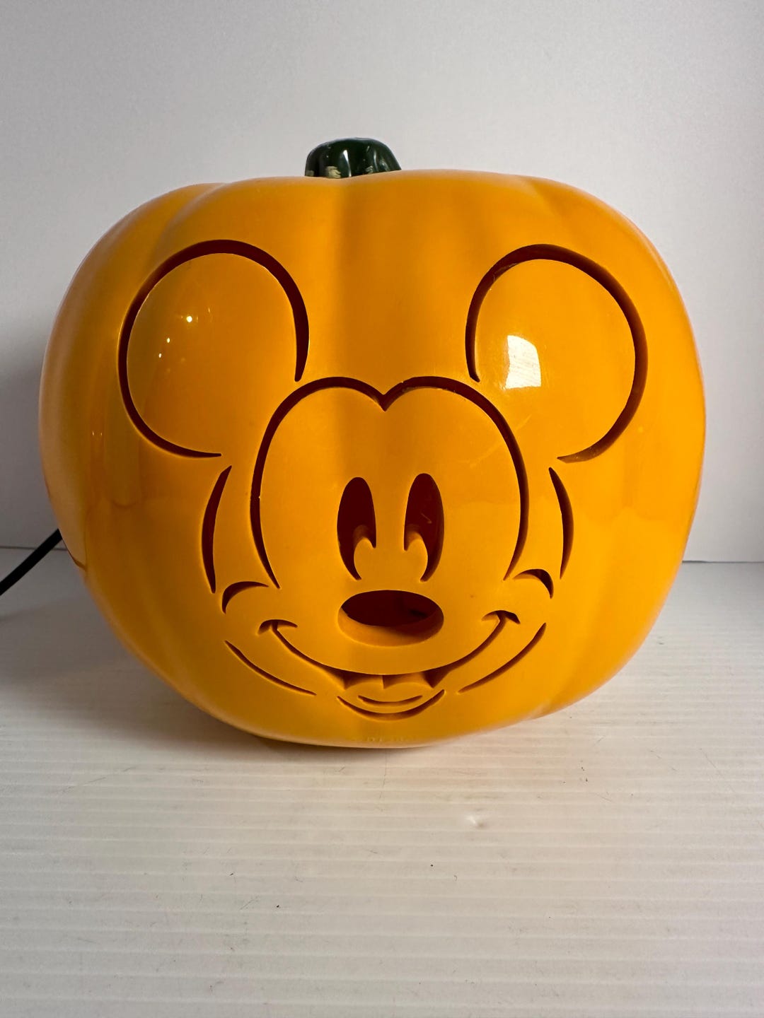 Disney Mickey Mouse Pumpkin Plug in Light up Plastic Jack-o-lantern ...