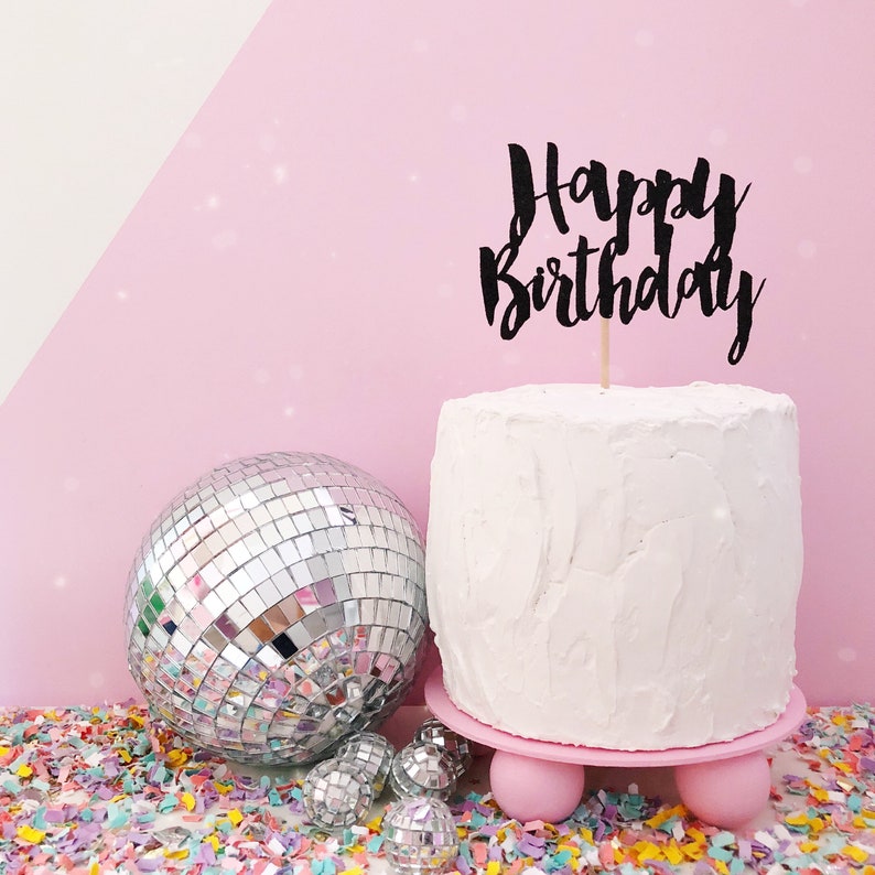 Happy Birthday Cake Topper/ HBD Cake Topper/ Custom Cake | Etsy