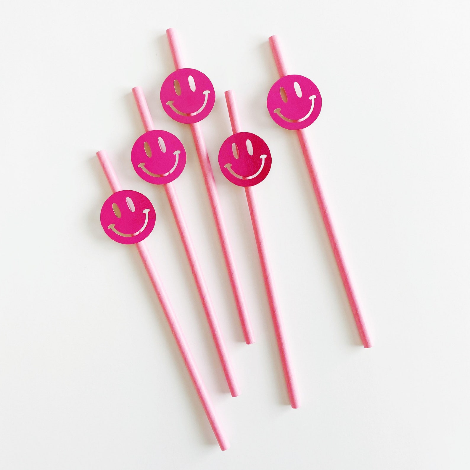 Smiley Face Straws/ 70s Party/ Hippie Party/ Flower Power/ | Etsy