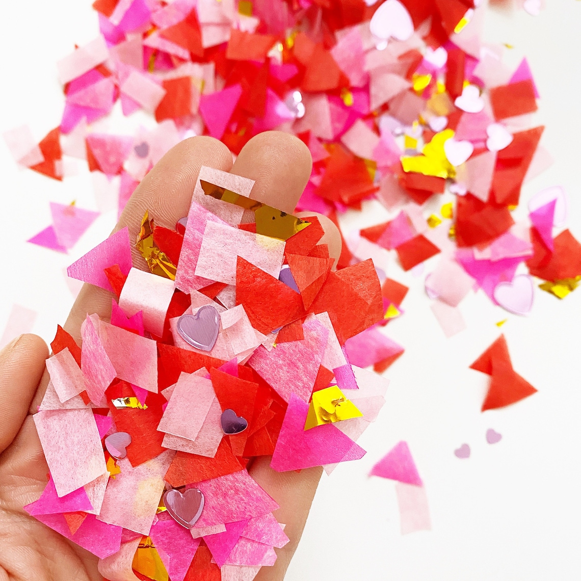 Pink and Red Confetti/ Heart Confetti Popper/ Valentines - Etsy