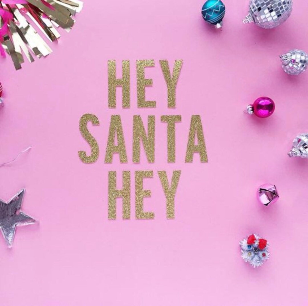 Hey Santa Hey Christmas Banner/ Holiday Garland/ Christmas Decor/ Funny ...
