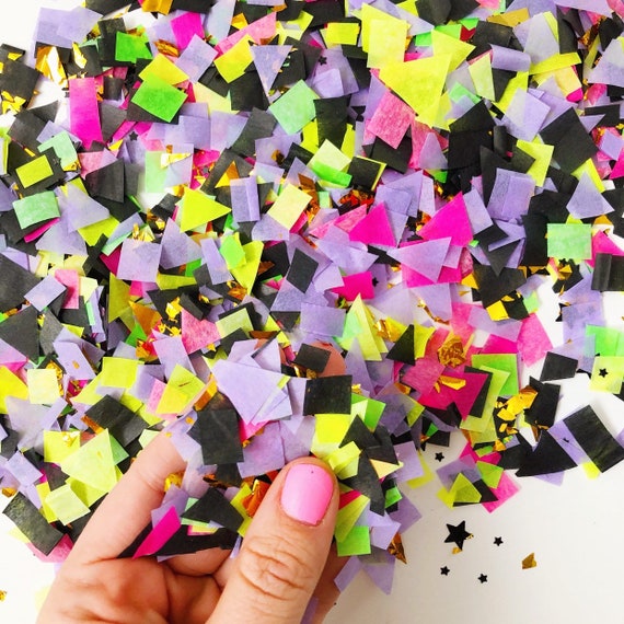 Neon Tissue Confetti/ Halloween Party Decor/ Party Confetti/ - Etsy