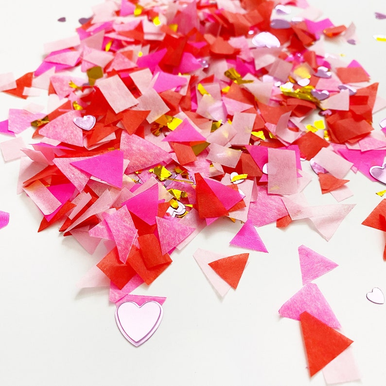 Pink and Red Confetti/ Heart Confetti Popper/ Valentines - Etsy