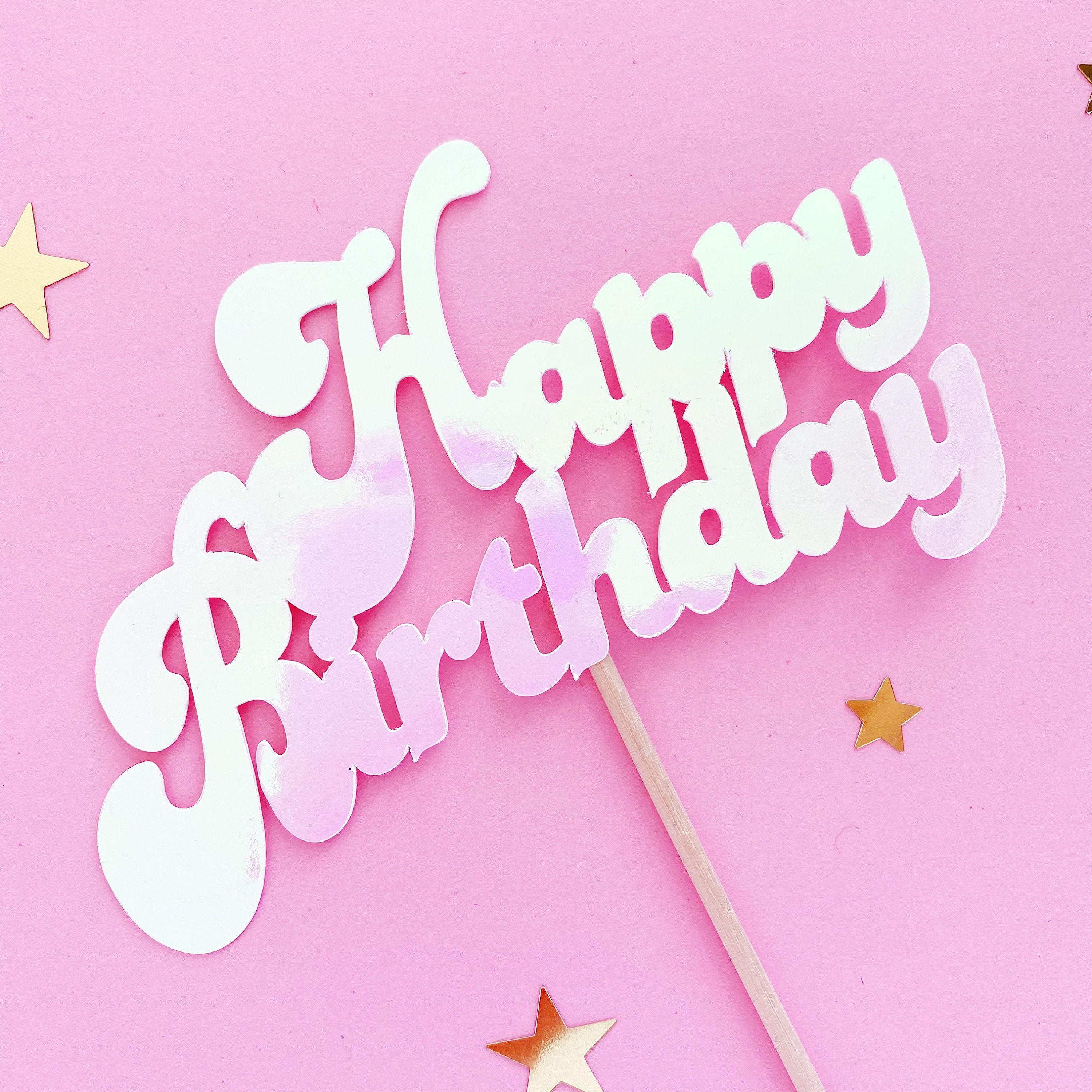 Buy Happy Birthday Cake Topper/ HBD Cake Topper/ Custom Cake Online in ...