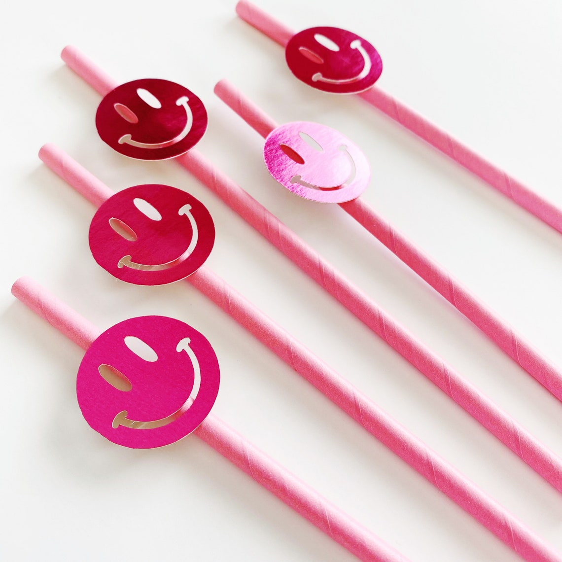 Smiley Face Straws/ 70s Party/ Hippie Party/ Flower Power/ | Etsy