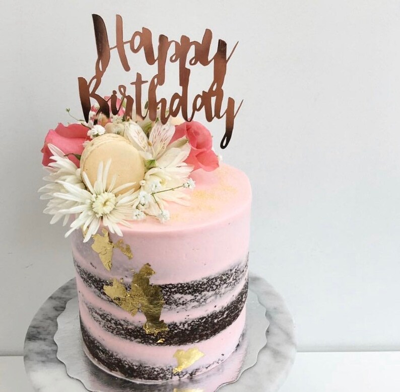 Happy Birthday Cake Topper/ HBD Cake Topper/ Custom Cake | Etsy