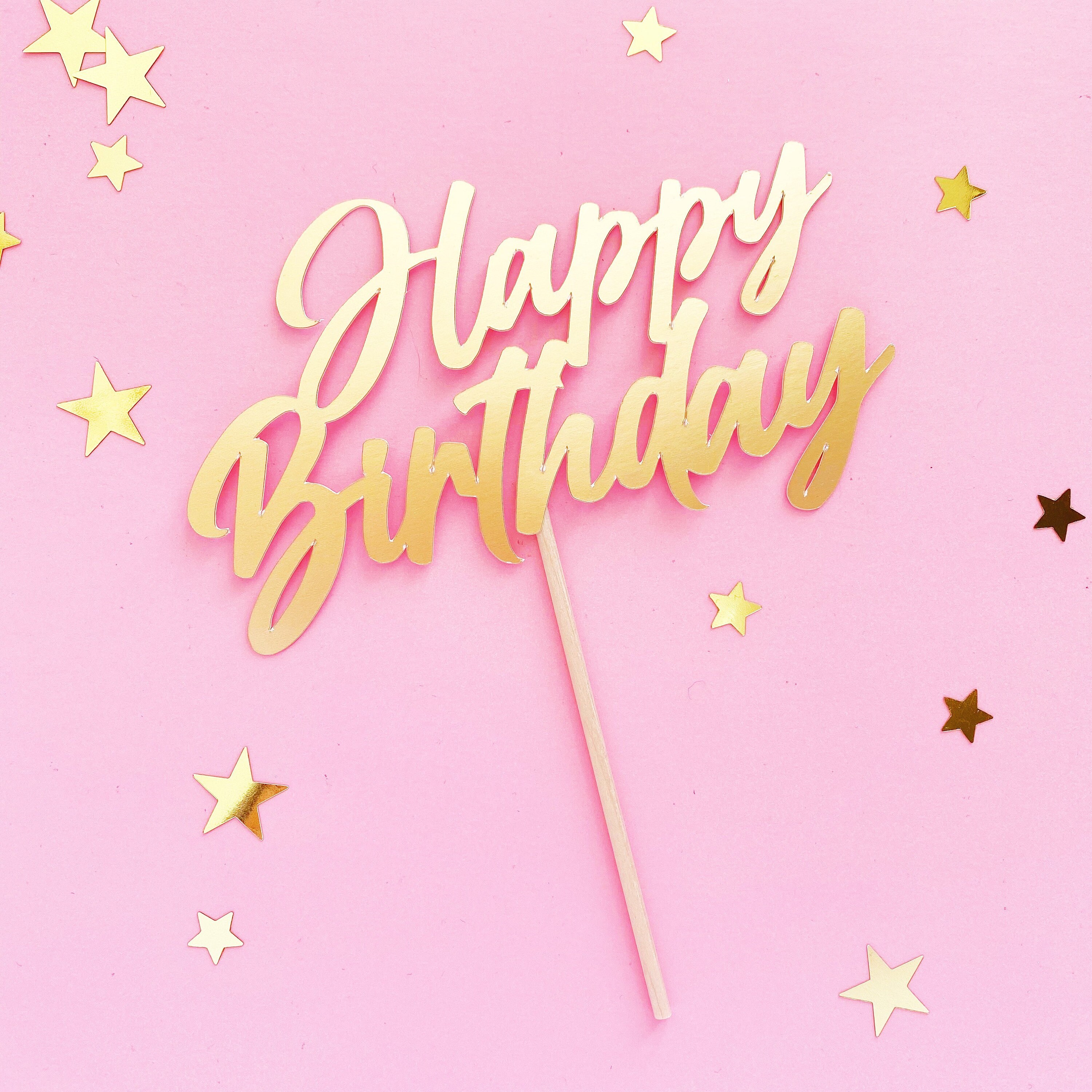 Happy Birthday Cake Topper/ HBD Cake Topper/ Custom Cake | Etsy