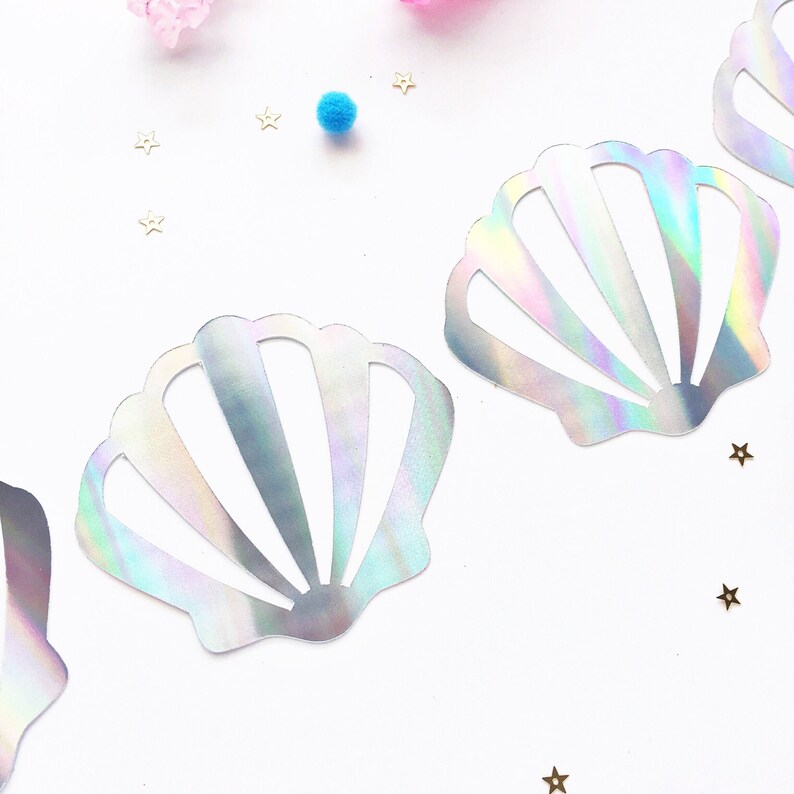 Sea Shell Garland/ Mermaid Birthday/ Sea Shell Banner/ Under - Etsy