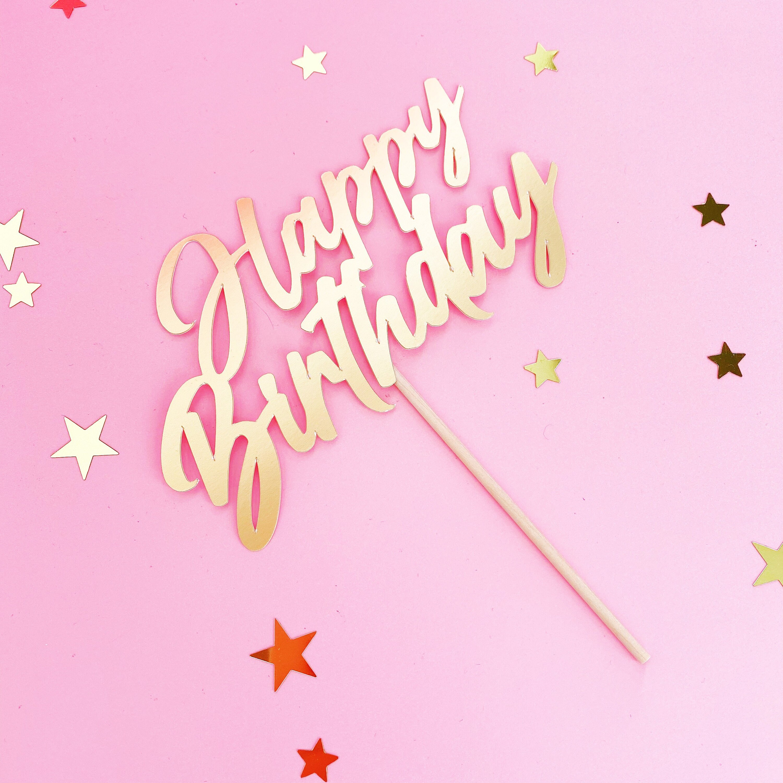 Happy Birthday Cake Topper/ HBD Cake Topper/ Custom Cake Topper/ 30th ...