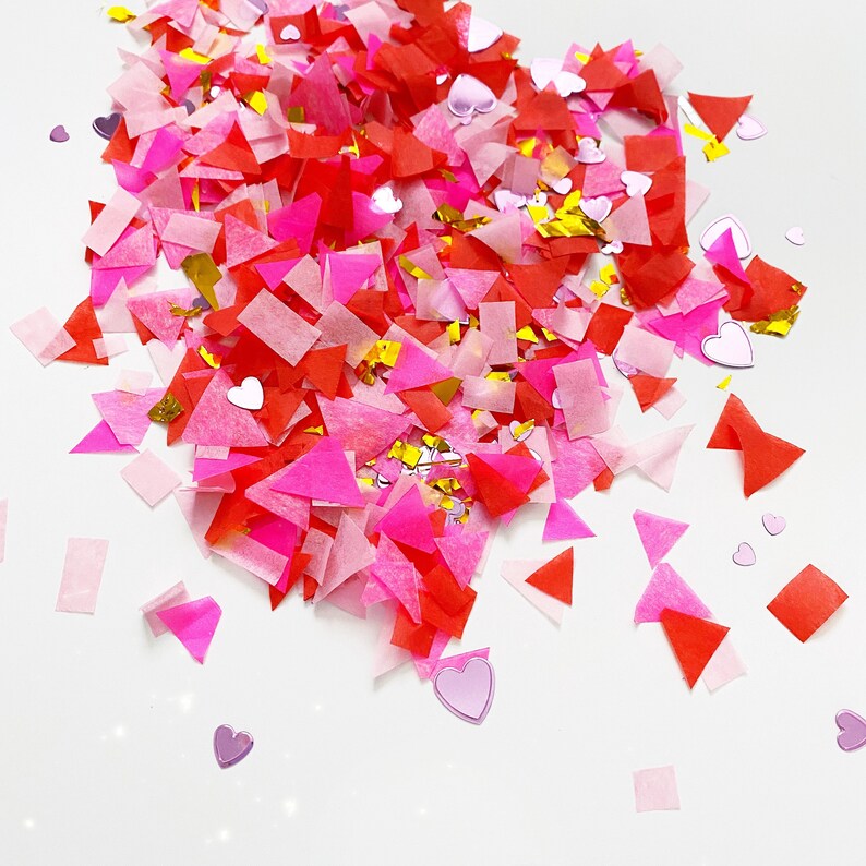 Pink and Red Confetti/ Heart Confetti Popper/ Valentines - Etsy