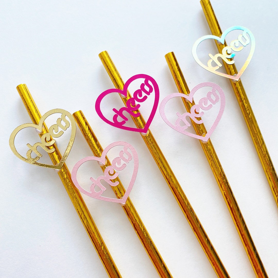 Custom Wedding Straws/ Cheers Straws/ Straws With Flags/ Hen Party ...