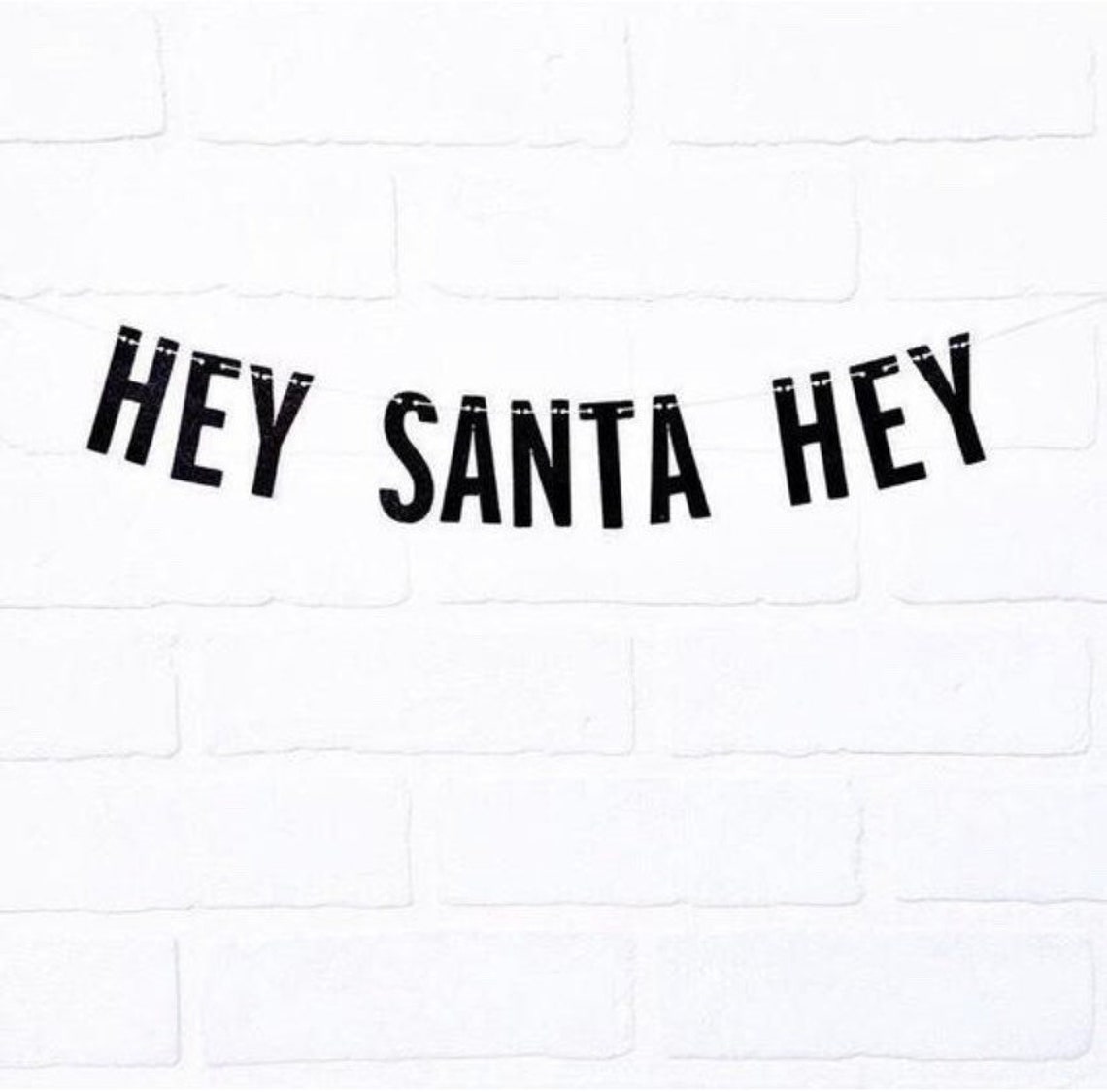 Hey Santa Hey Christmas Banner/ Holiday Garland/ Christmas Decor/ Funny ...