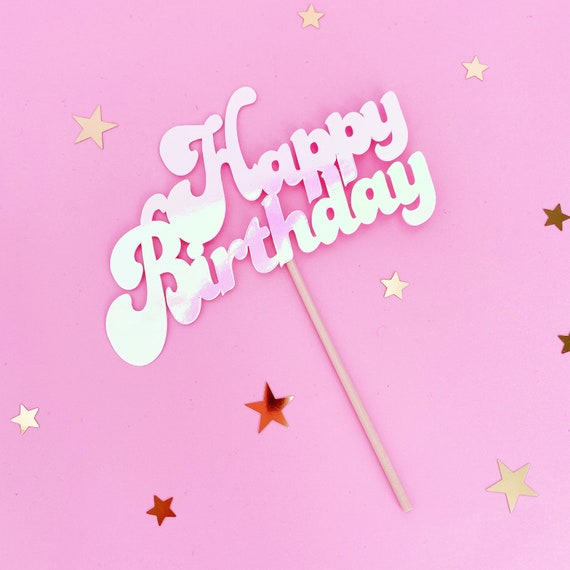 Happy Birthday Cake Topper/ HBD Cake Topper/ Custom Cake | Etsy Canada