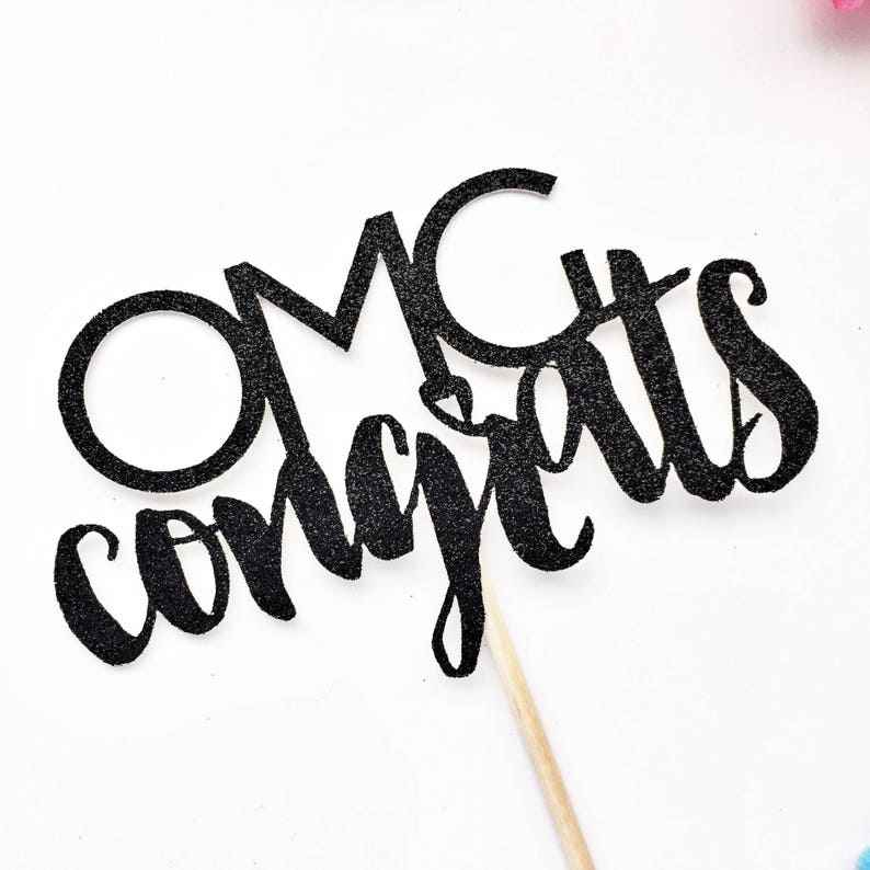 OMG Congrats Cake Topper/ Custom Cake Topper/ 30th Birthday/ | Etsy