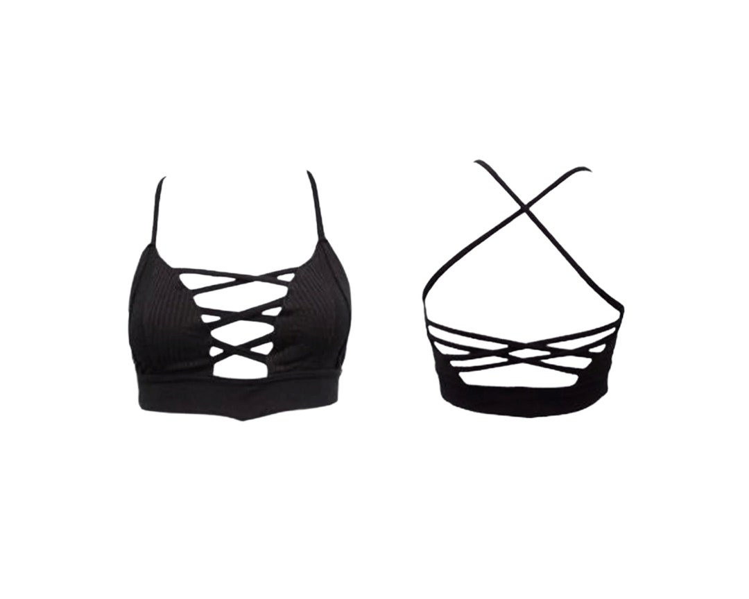 HUMMINGBIRD BRALETTE Bamboo Bralette Criss Cross Yoga Bra Festival Top ...